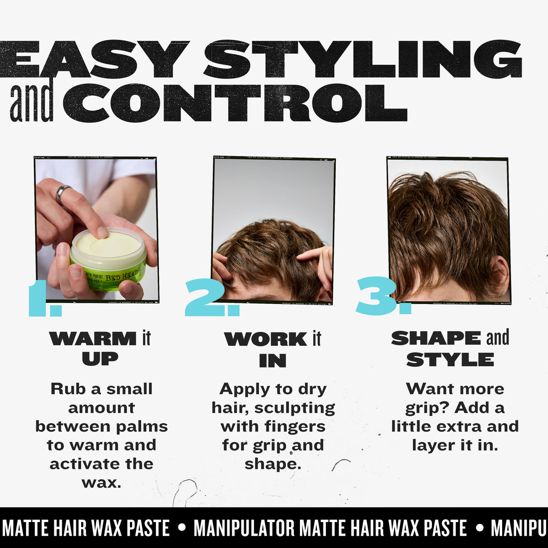 Manipulator Matte Hair Wax Paste | Bed Head by TIGI – Bedhead US