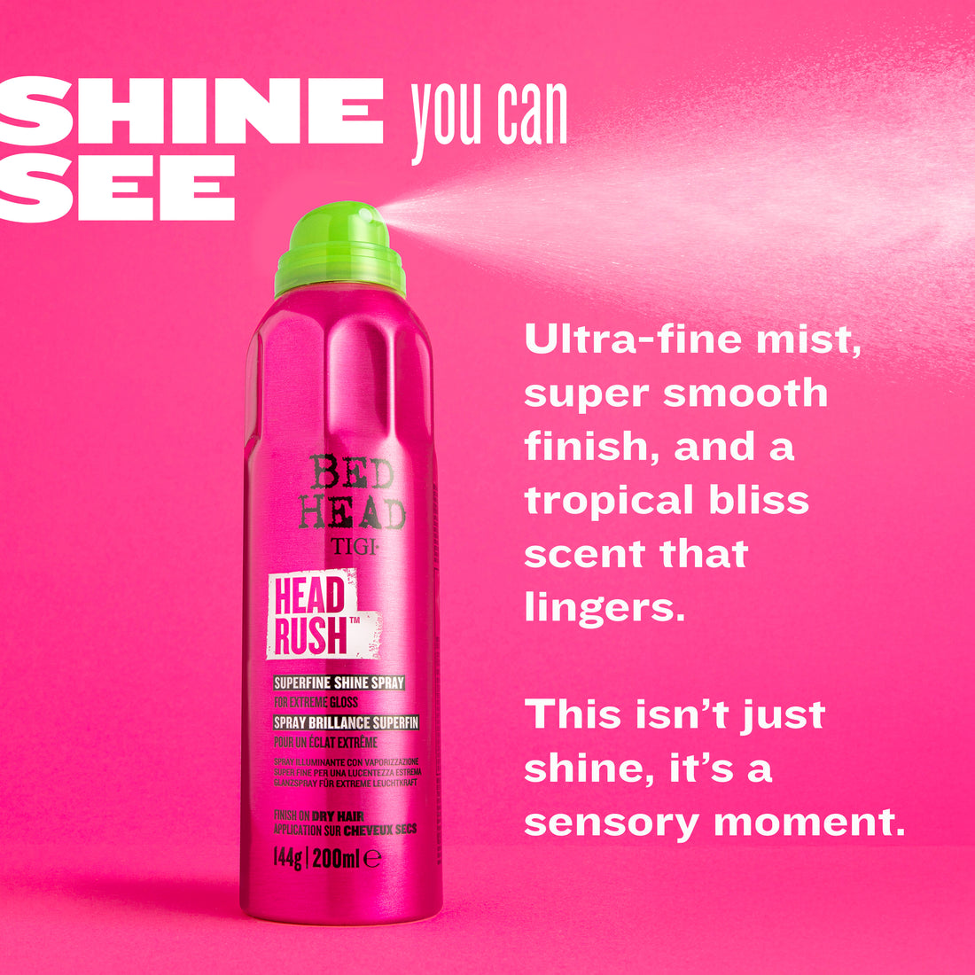 Head Rush Shine Smoothing Hair Spray | Bed Head by TIGI – Bedhead US