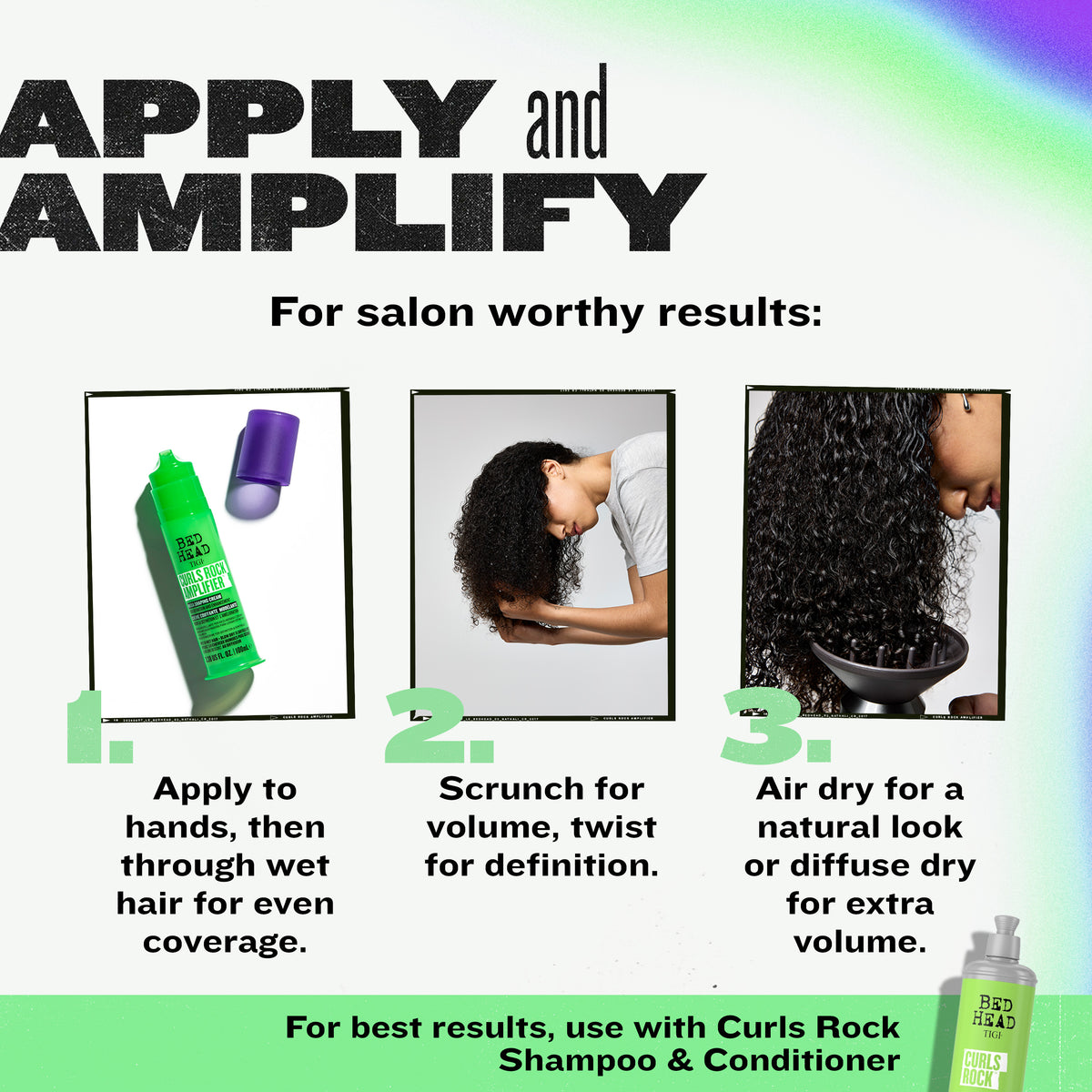 Curls Rock Amplifier Curly Hair Cream | Bed Head by TIGI – Bedhead US